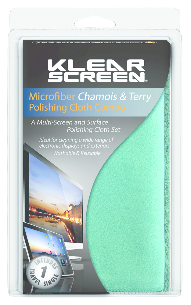 KLEAR SCREEN MICROFIBER "CHAMOIS" & "TERRY" CLOTH COMBO